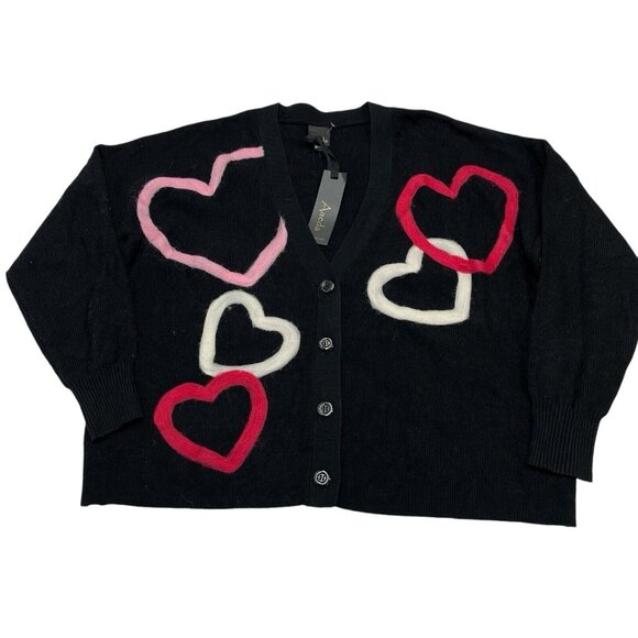 Aaeda | Sweaters | Aaeda Ethereal Cardigan Sweater Womens Xl Black 3d ...